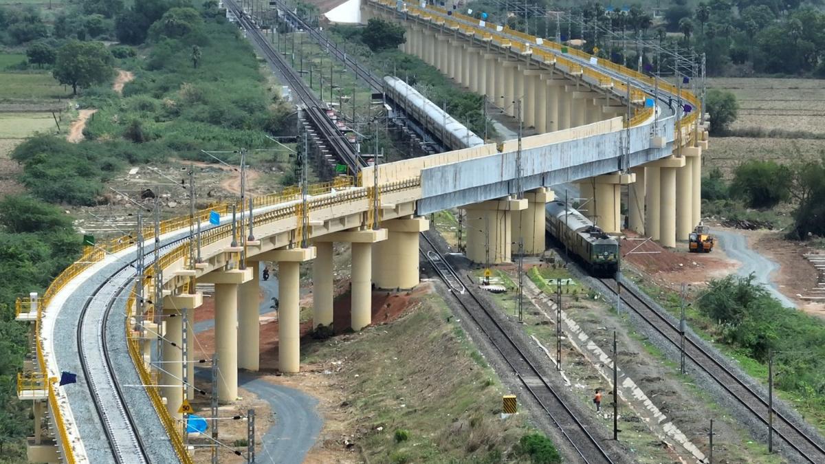 South Central Railway commissions longest 2.2 km rail-on-rail flyover on Gudur–Manubolu section ...